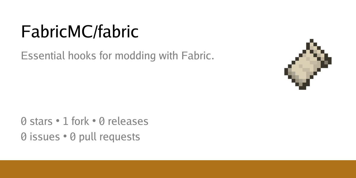 FabricMC/fabric: Essential hooks for modding with Fabric. - Forgejo: Beyond coding. We forge.