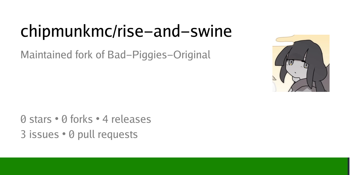 chipmunkmc/rise-and-swine: Maintained fork of Bad-Piggies-Original - Forgejo: Beyond coding. We ...